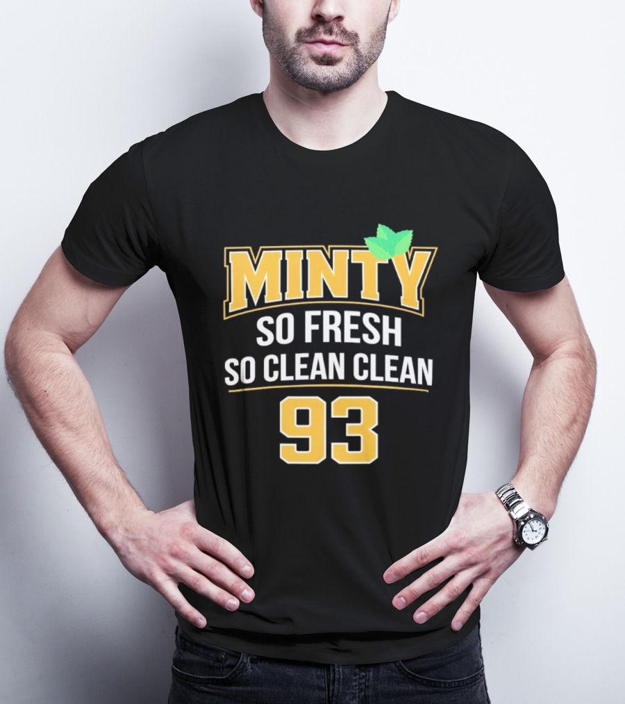 Minty So Fresh So Clean Clean 93 Mint Leaf Accents T-Shirt