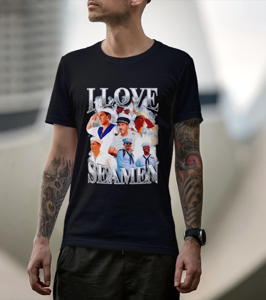 I Love Seamen Sailor Aesthetic Navy Nautical T-Shirt