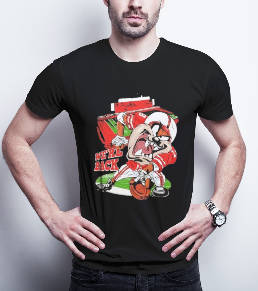 Taz Nebraska Cornhuskers We're Back Memorial Stadium Football T-Shirt