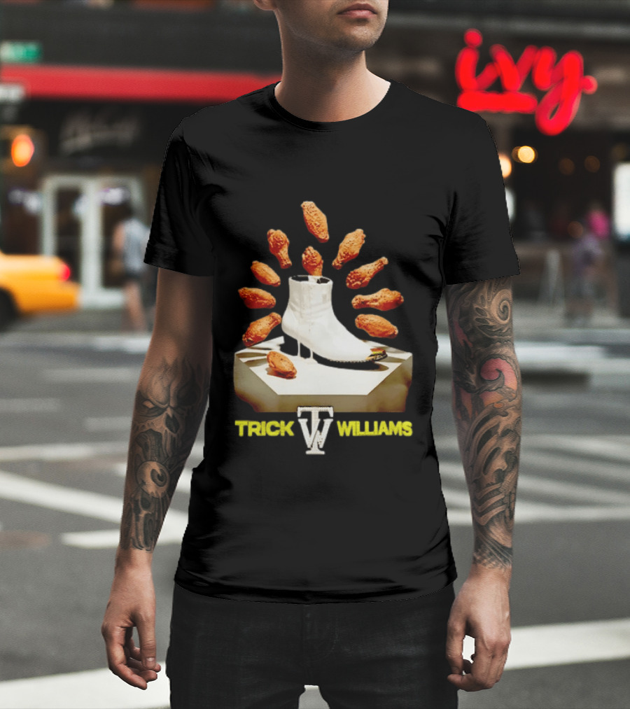Trick Williams WWE Lemon Pepper Steppers Chicken Boot T-Shirt