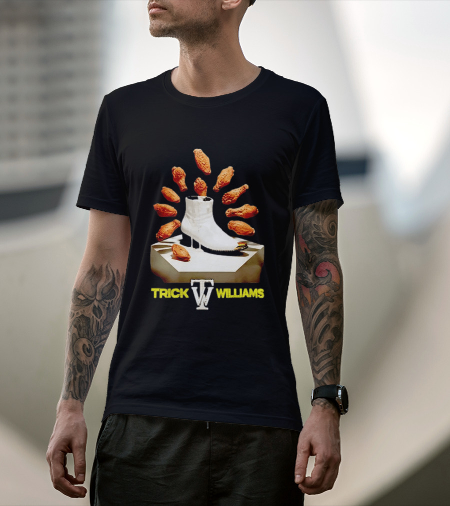 Trick Williams WWE Lemon Pepper Steppers Chicken Boot T-Shirt