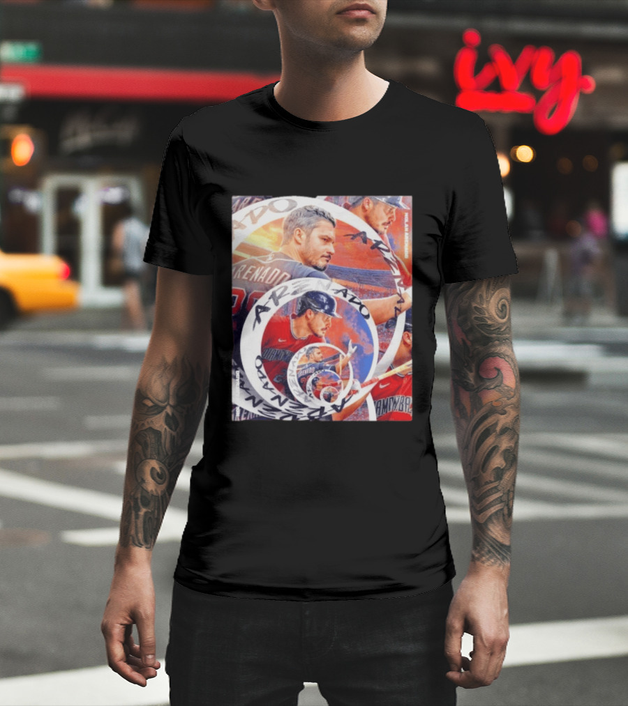 Nolan Arenado Arizona Diamondbacks Baseball Spiral Collage T-Shirt