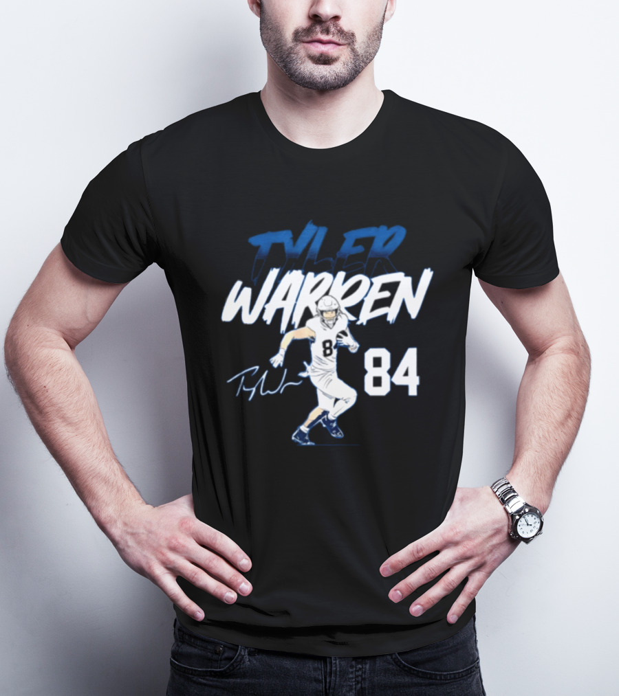 Tyler Warren Penn State 84 Football Player Signature T-Shirt