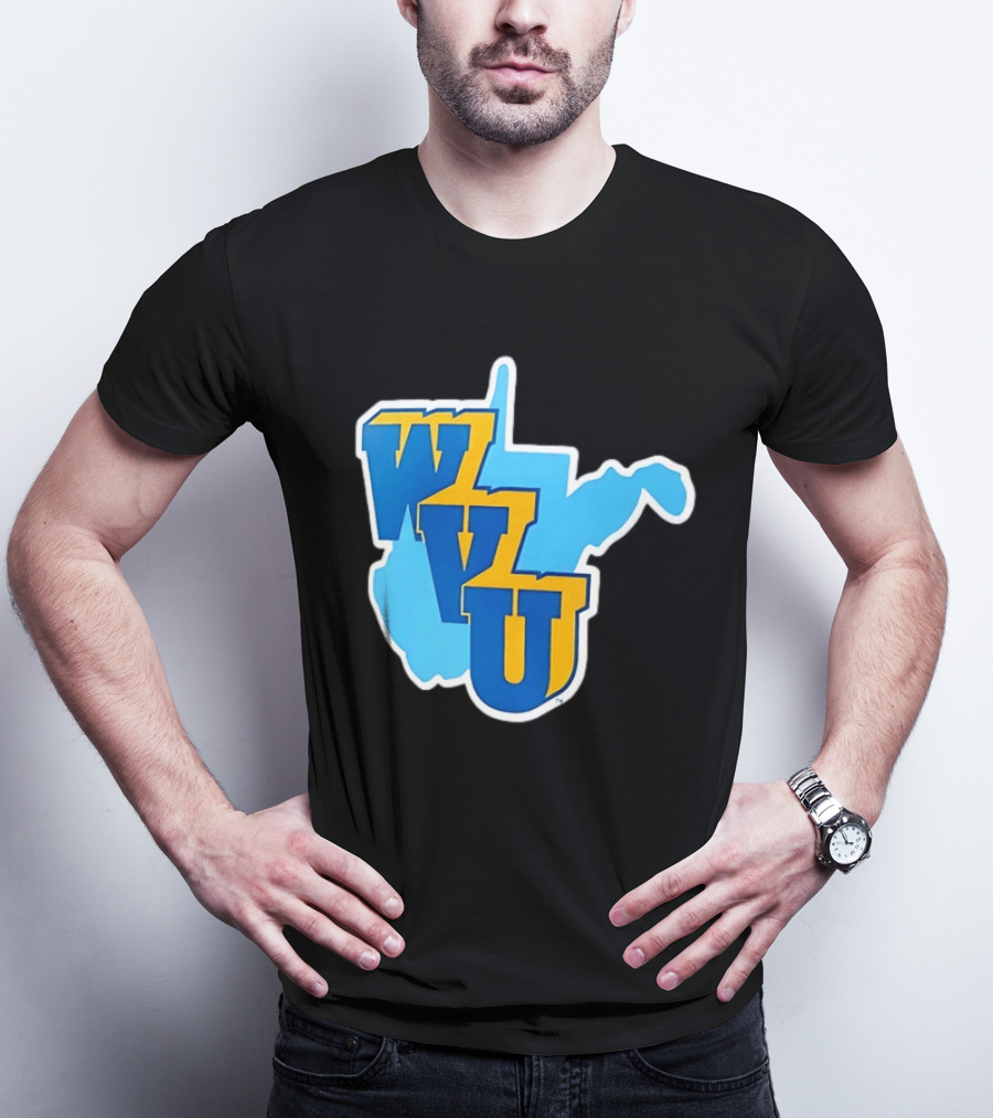 West Virginia Mountaineers WVU State Map T-Shirt