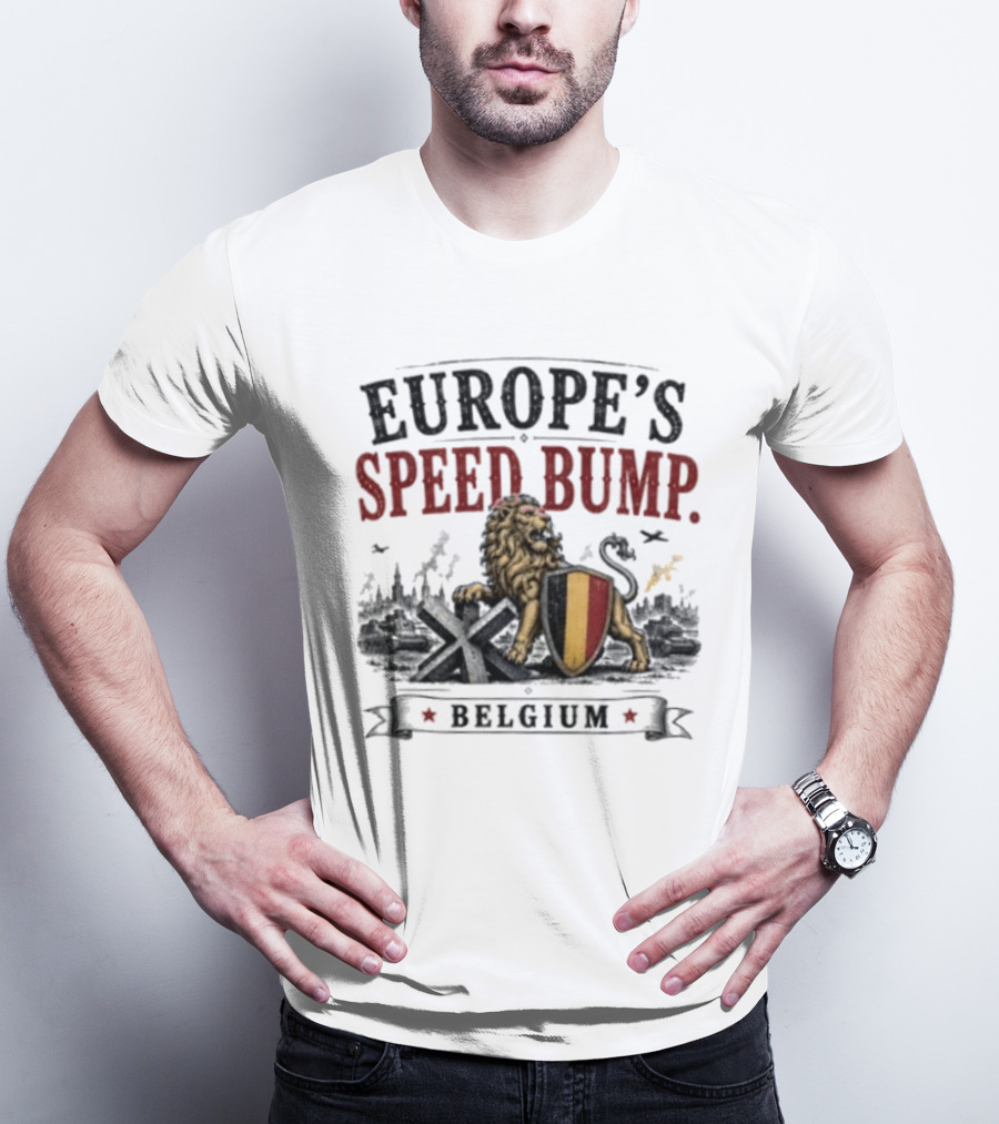 Belgium Europe's Speed Bump Lion Crest T-Shirt