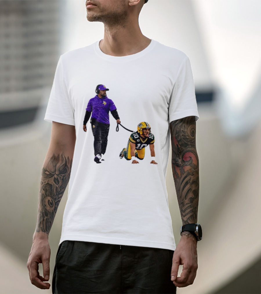 Brian Flores Minnesota Vikings Dominating Jordan Love Green Bay Packers NFL Meme T-Shirt