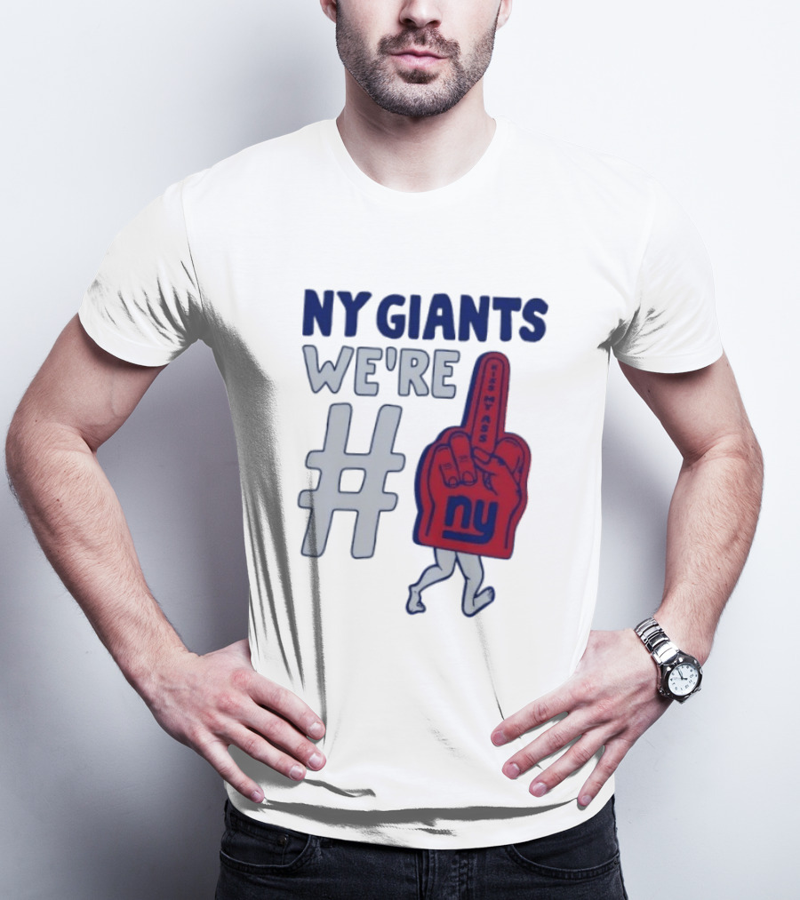 NY Giants We're # Kiss My Ass Foam Finger T-Shirt