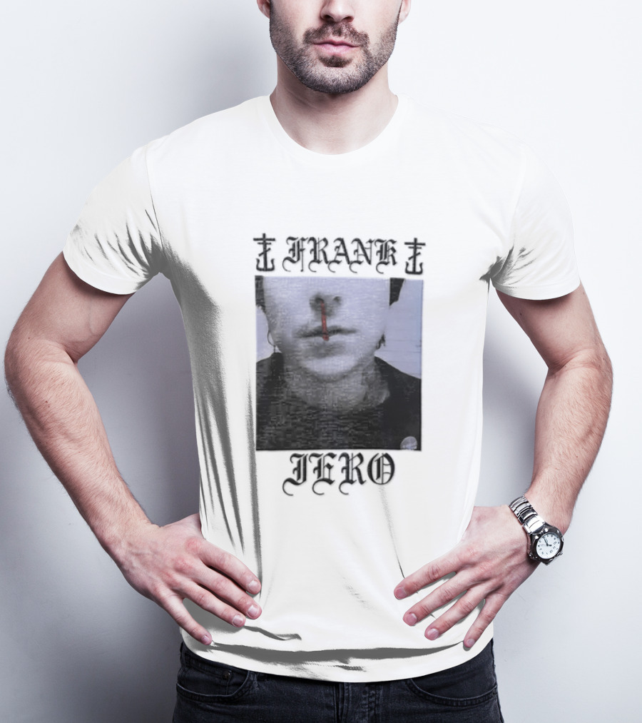 Franke Jero Dark Blue Aesthetic Nosebleed Art My Chemical Romance T-Shirt