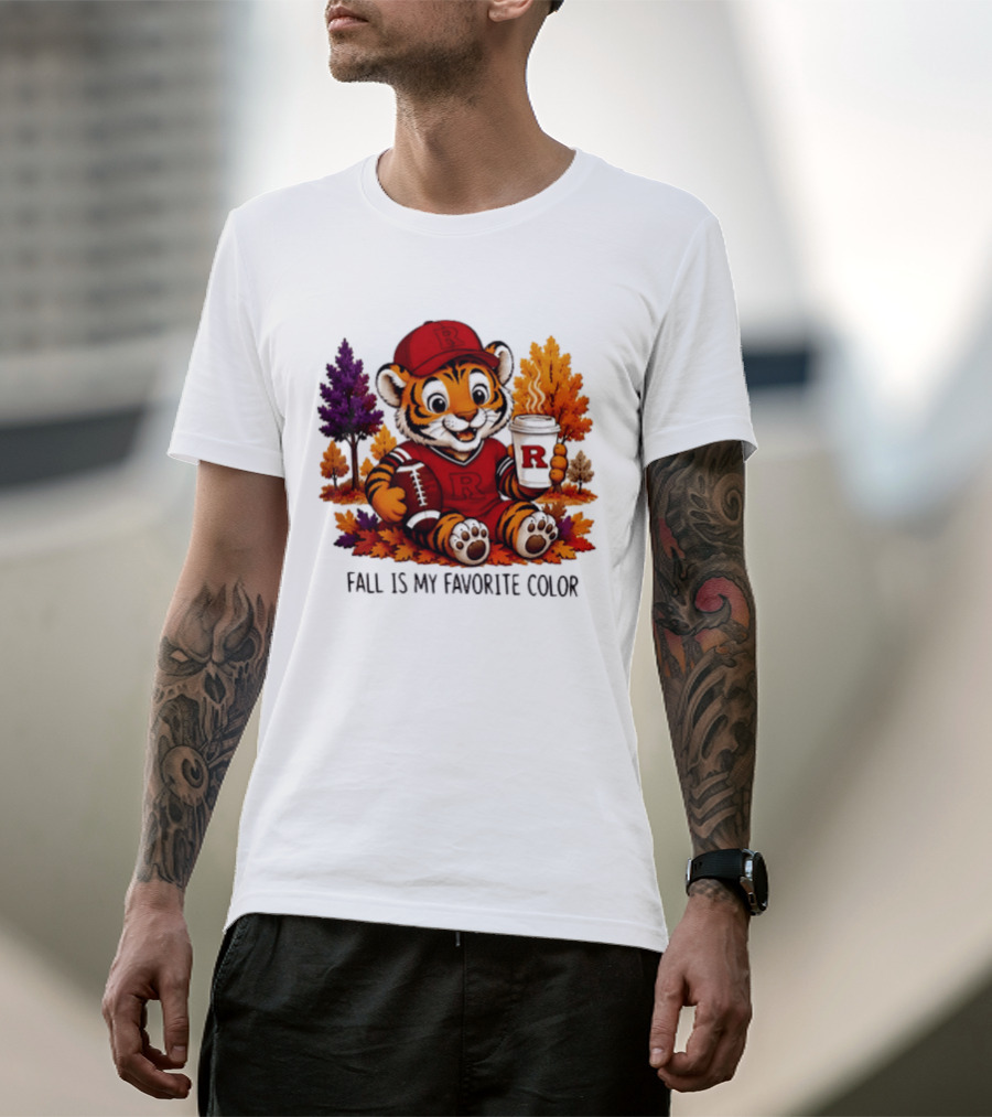 Rutgers Scarlet Knights Fall Is My Favorite Color Tiger Football 2026 T-Shirt
