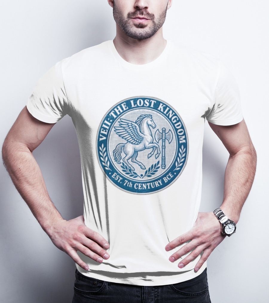 Veii The Lost Kingdom Est. 7th Century BCE Pegasus Horse Battle Axe T-Shirt