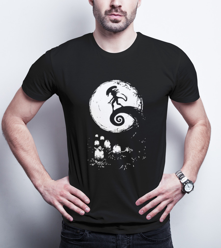 Alien Xenomorph Nightmare Before Christmas Mashup T-Shirt