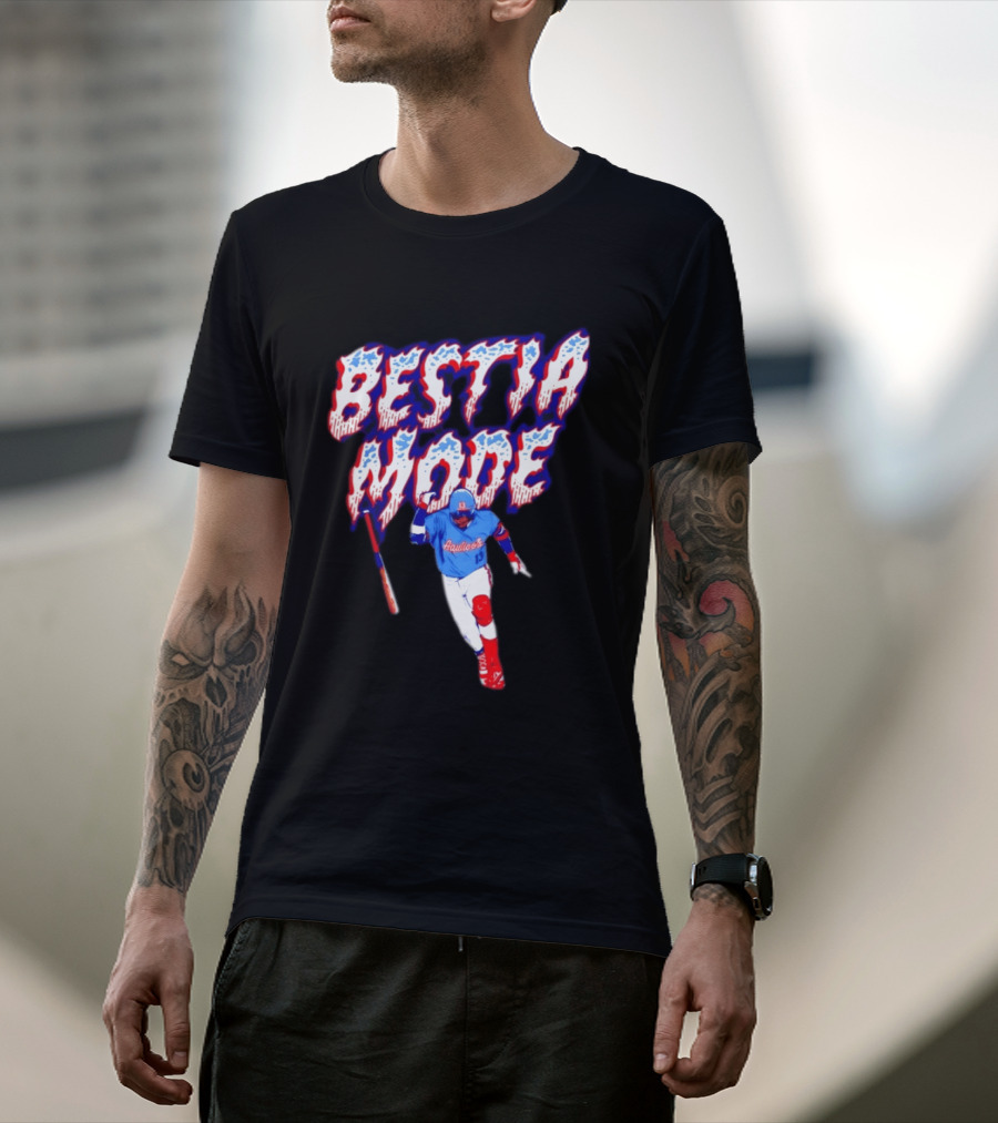BESTIA MODE Aquicos 13 Baseball Player Athlete T-Shirt