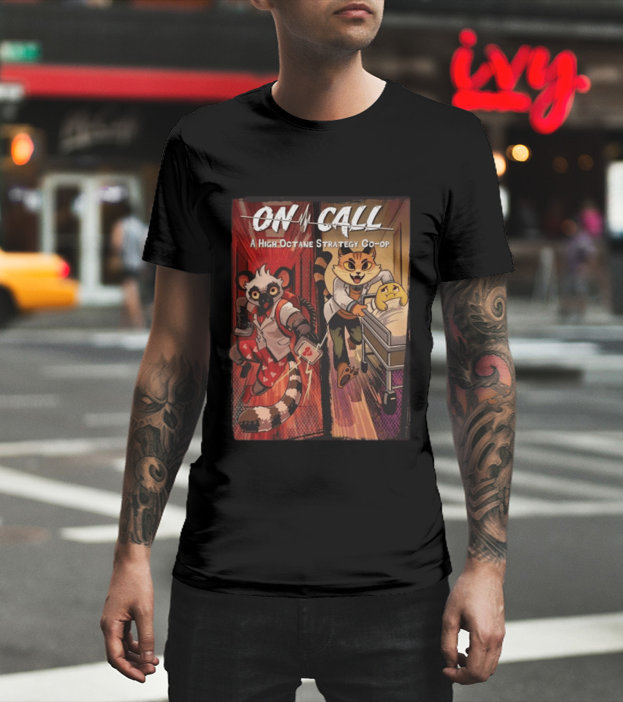 On Call A High Octane Strategy Co Op Lemur And Cat Doctors In Action T-Shirt