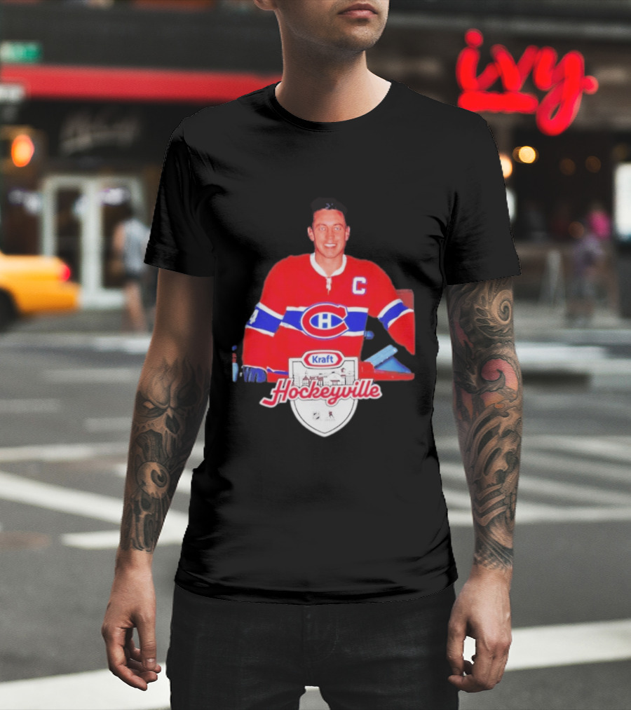 Jean Béliveau Montreal Canadiens Kraft Hockeyville Canadiens Logo Vintage Hockey T-Shirt