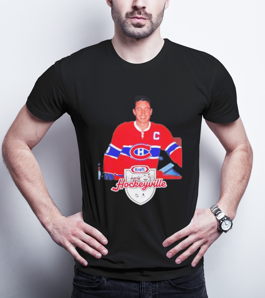 Jean Béliveau Montreal Canadiens Kraft Hockeyville Canadiens Logo Vintage Hockey T-Shirt
