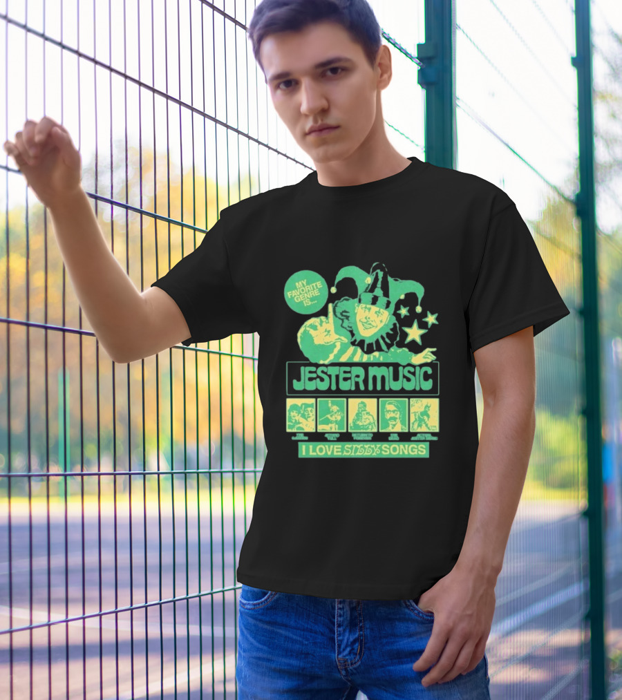 Jester Music My Favorite Genre Is The Garden Jethro Tull Return To Forever The Dead I Love Silly Songs T-Shirt