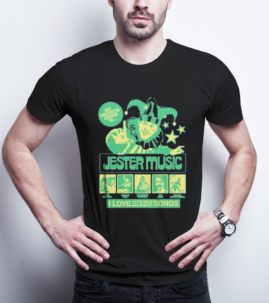 Jester Music My Favorite Genre Is The Garden Jethro Tull Return To Forever The Dead I Love Silly Songs T-Shirt