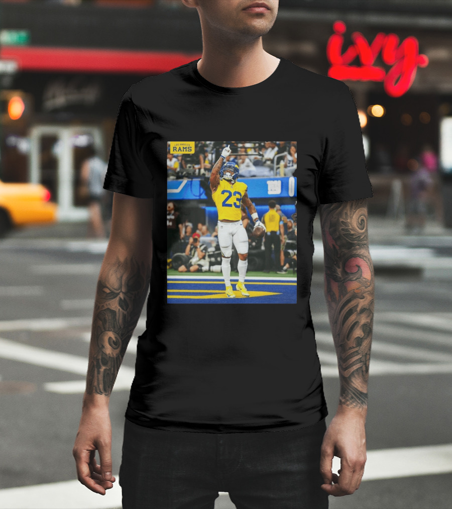 Los Angeles Rams Kamren Kinchens #23 NFL Football Jersey Celebration T-Shirt