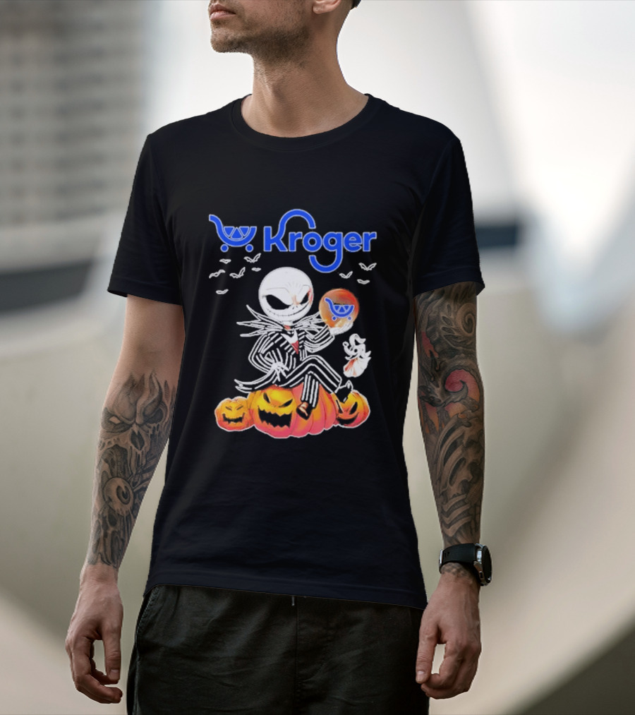Kroger Jack Skellington Zero Halloween Pumpkin Balloons T-Shirt