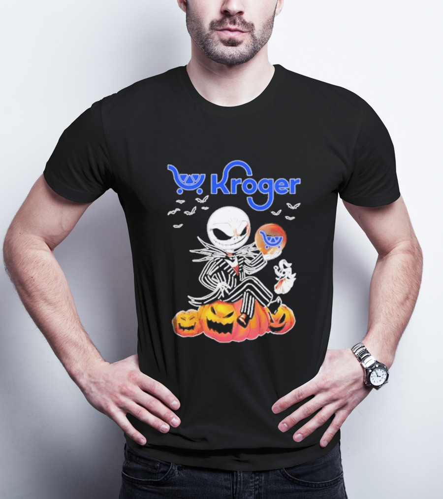 Kroger Jack Skellington Zero Halloween Pumpkin Balloons T-Shirt