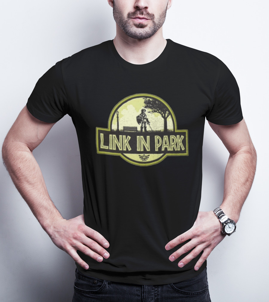 Link In Park Sword And Shield Hero Outdoors Scene T-Shirt