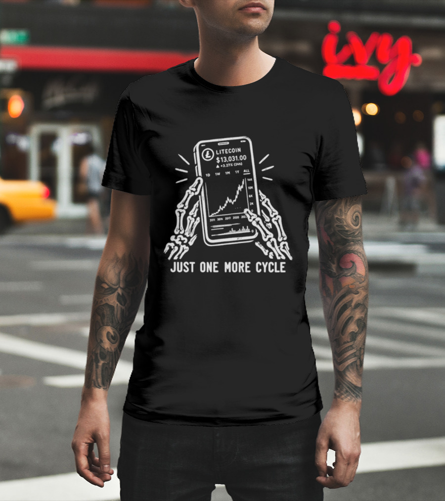 Litecoin Investor Just One More Cycle Cryptocurrency Chart T-Shirt