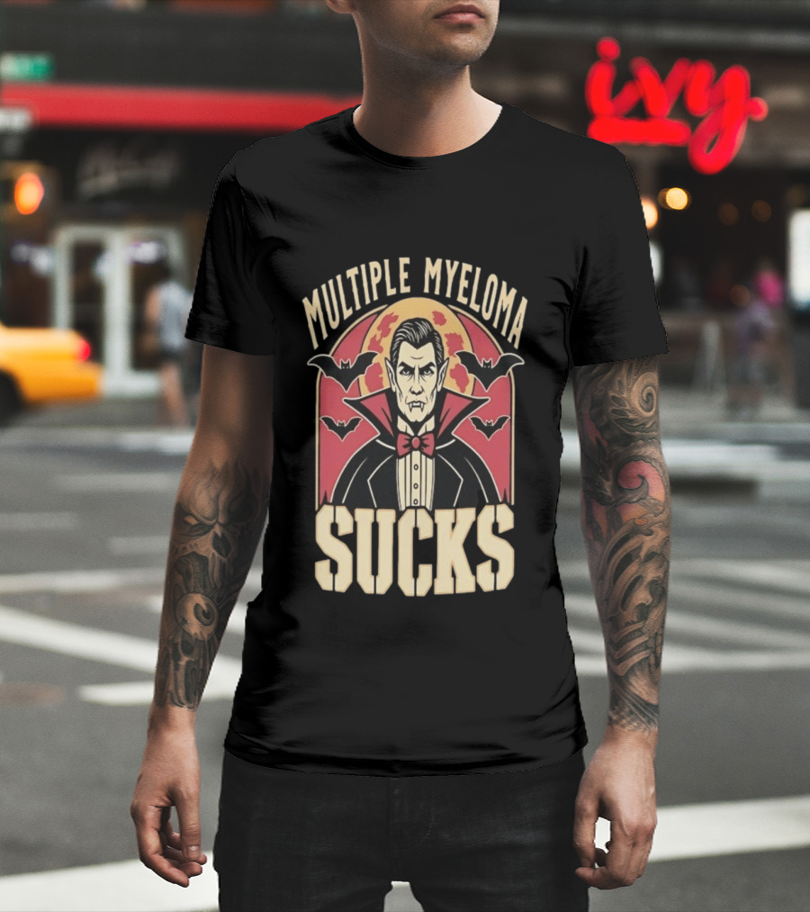 Multiple Myeloma Sucks Vampire Bats Awareness T-Shirt