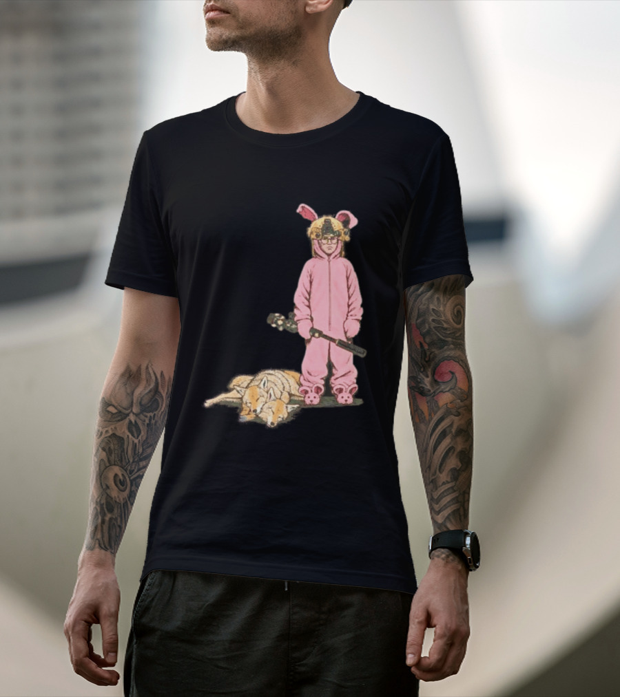 Pink Nightmare Bunny Suit Coyote Hunting Sniper T-Shirt