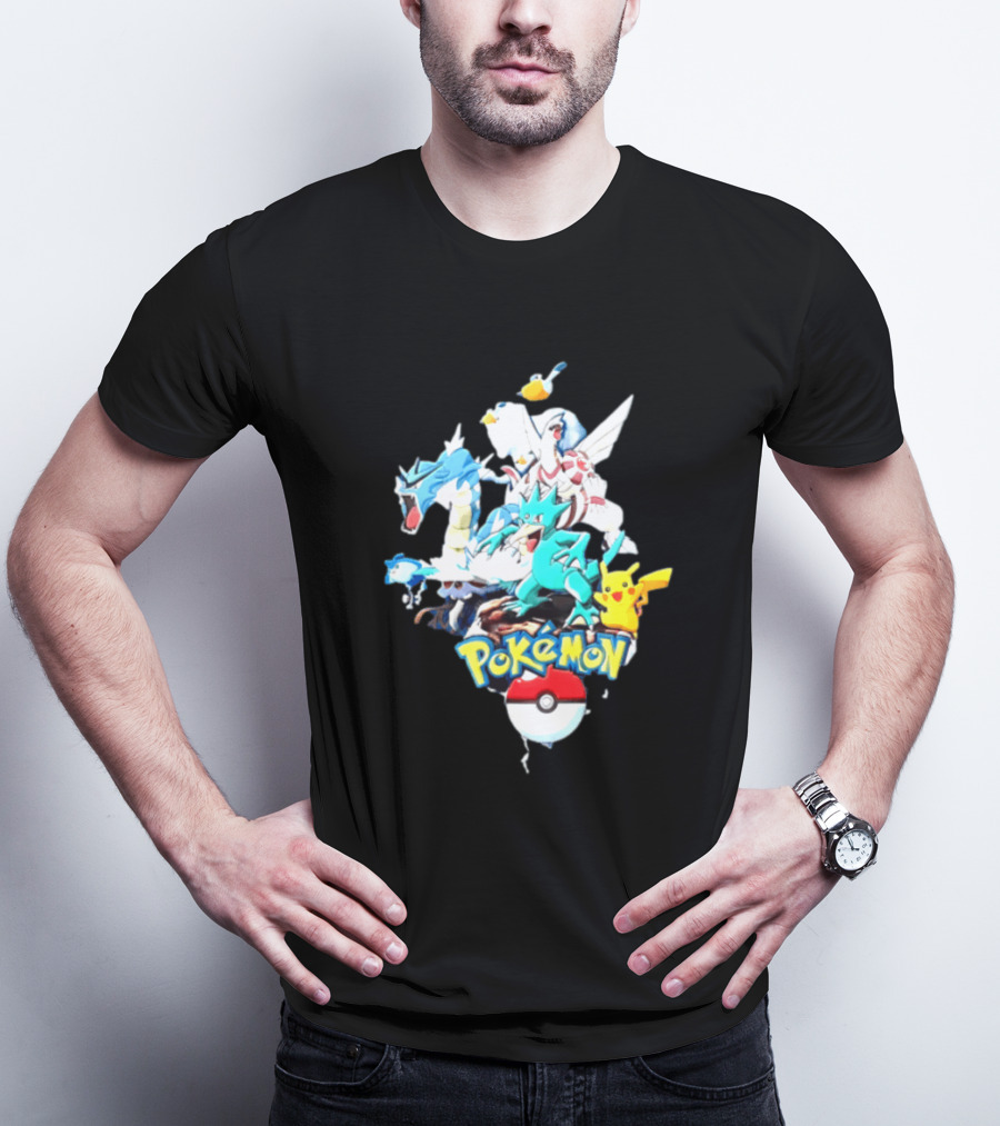 Pokemon Pikachu Gyarados Ralts Golduck Pelipper Dialga Poke Ball T-Shirt