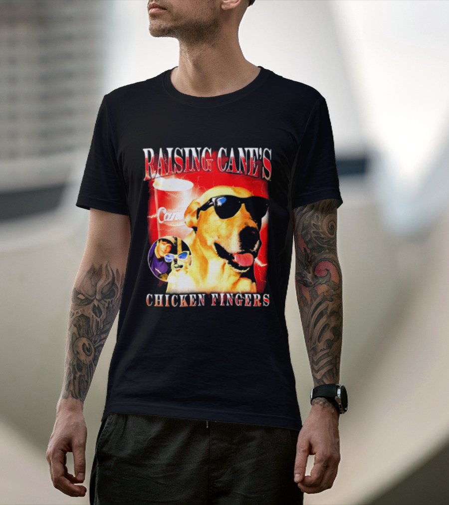 Raising Cane's Labrador Sunglasses Cup Chicken Fingers T-Shirt