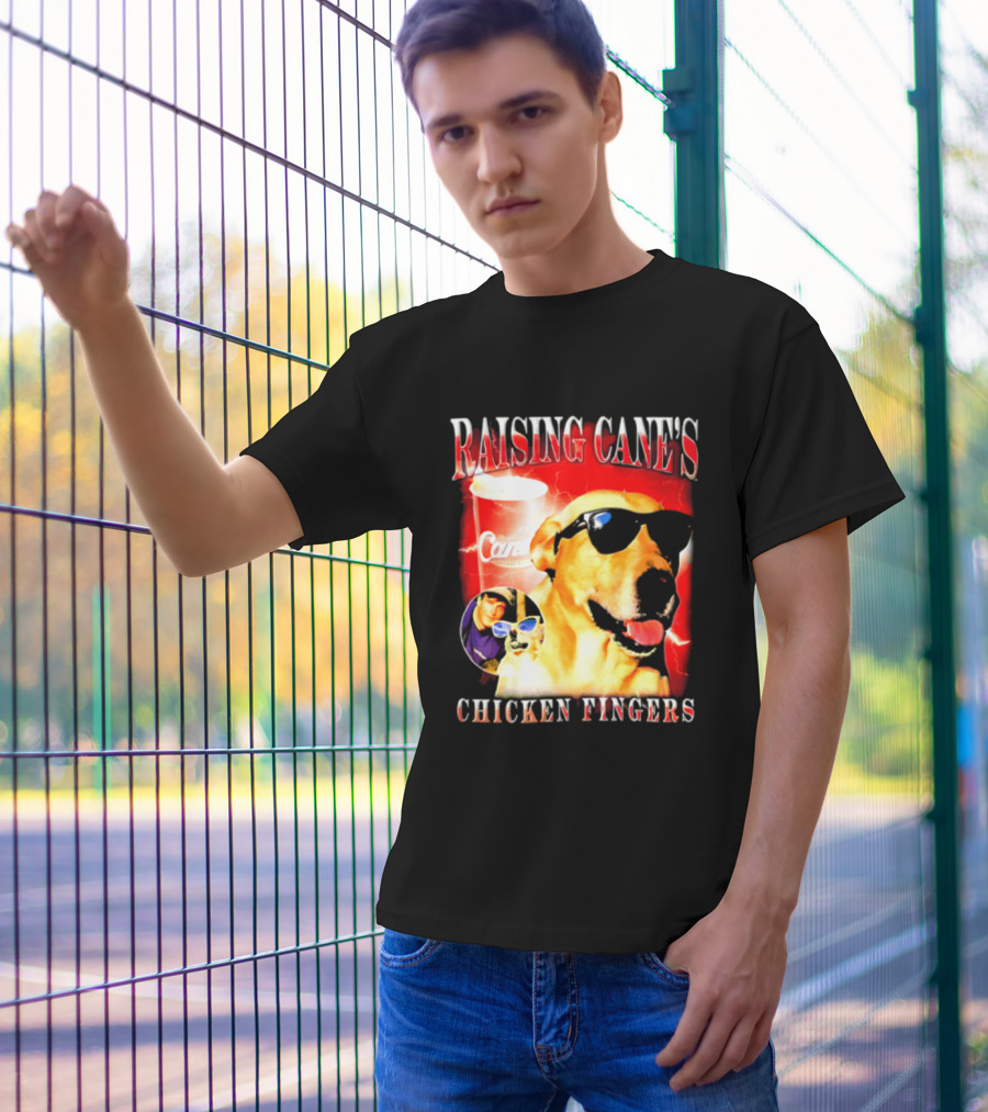 Raising Cane's Labrador Sunglasses Cup Chicken Fingers T-Shirt