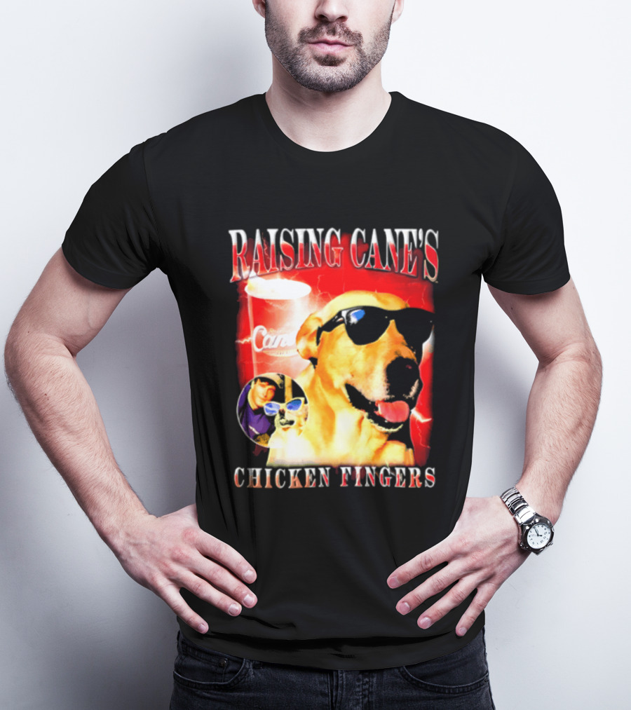 Raising Cane's Labrador Sunglasses Cup Chicken Fingers T-Shirt