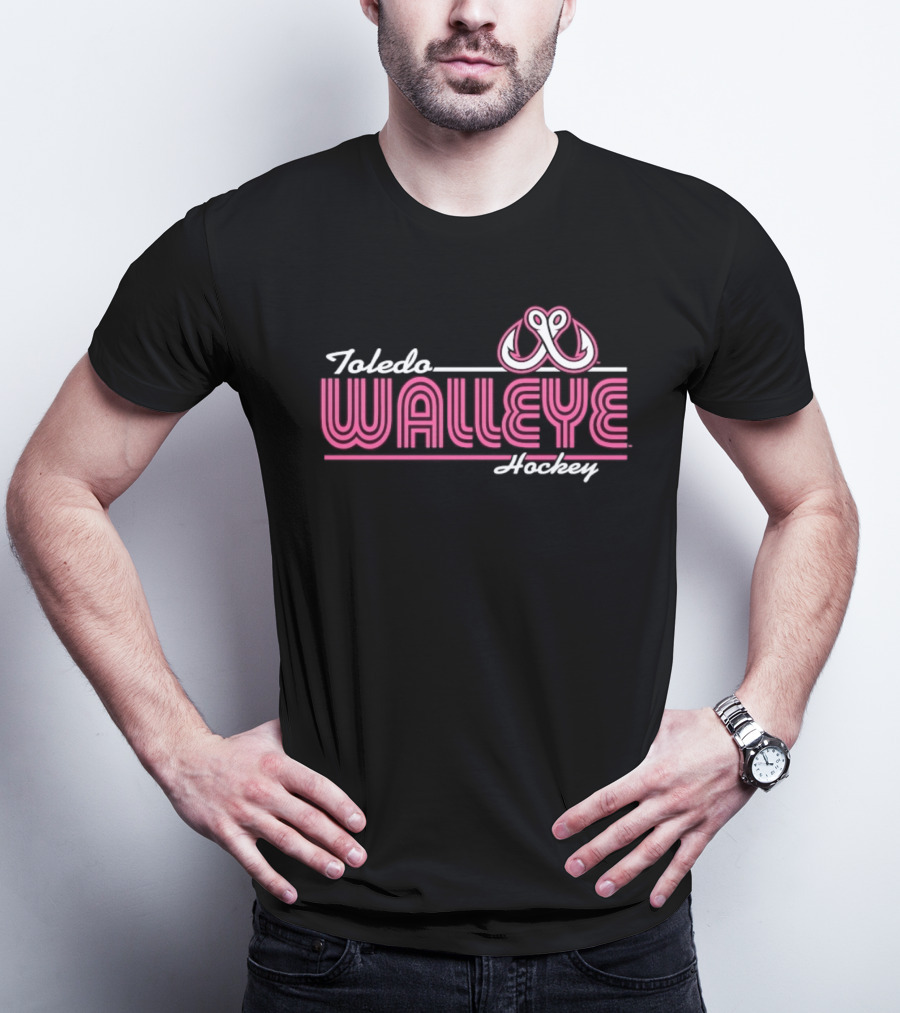 Toledo Walleye Pink Hooks Hockey ECHL T-Shirt