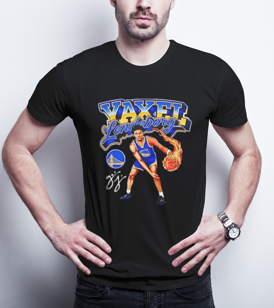 Vaxfi Lendeborg Golden State Warriors Basketball Flame Player T-Shirt