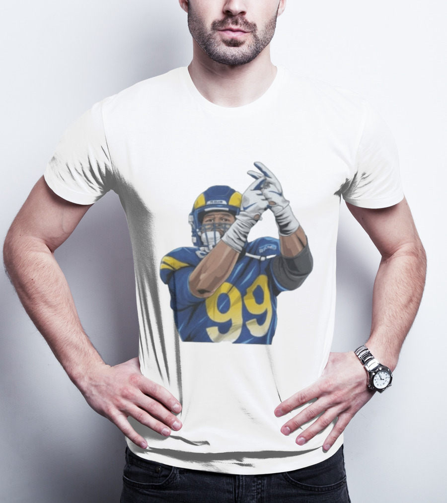 Aaron Donald No 99 Los Angeles Rams AD99 Blue And Yellow Football Gear T-Shirt