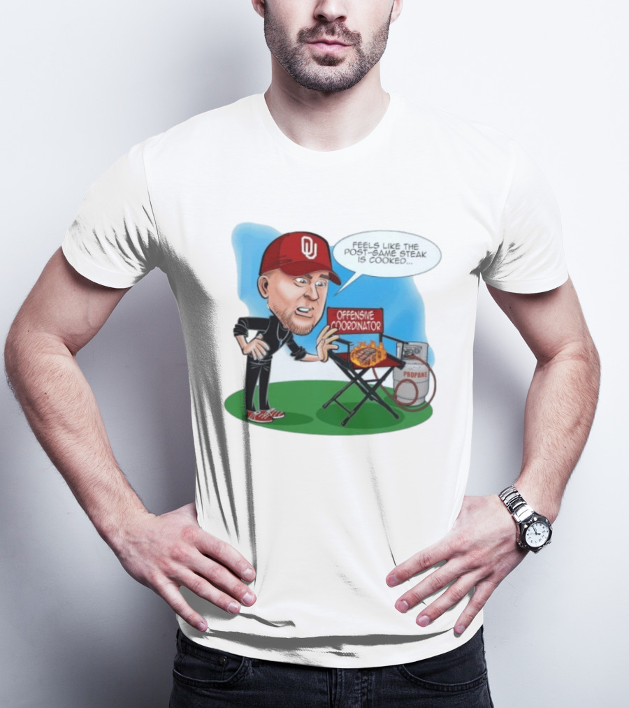 Brent Venables Oklahoma Sooners Offensive Coordinator Cartoon Steak Propane T-Shirt