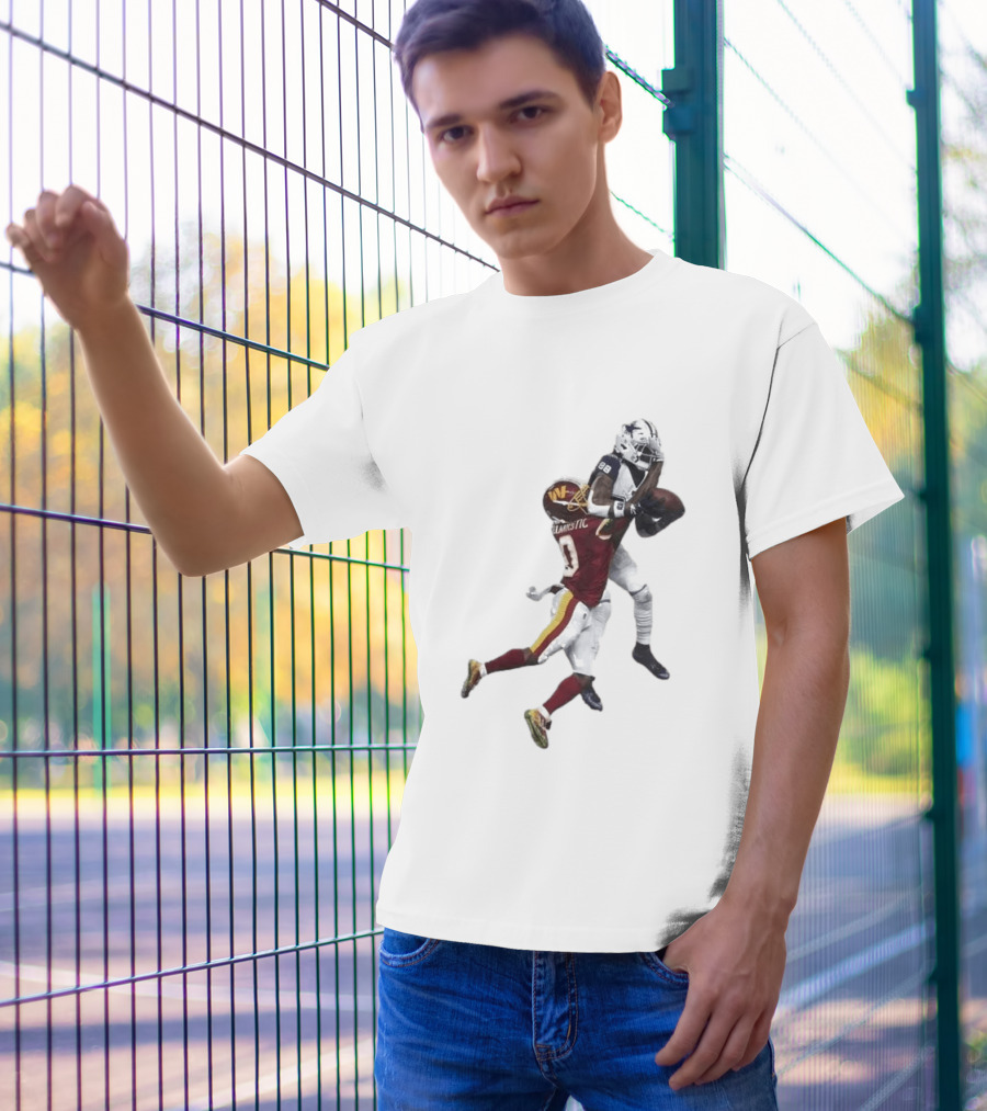 Ceedee Lamb Dak Prescott Record Breaking Touchdown Dallas Washington Football Moment T-Shirt