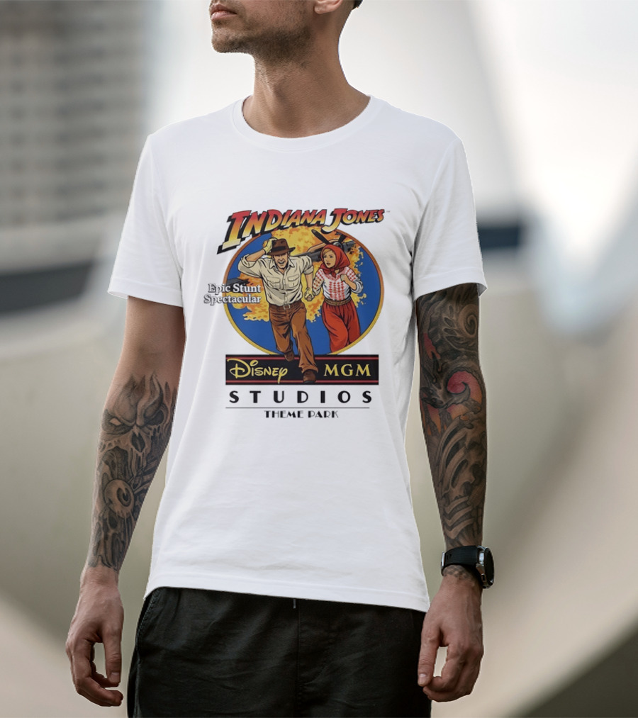 Indiana Jones Epic Stunt Spectacular Disney MGM Studios Theme Park T-Shirt