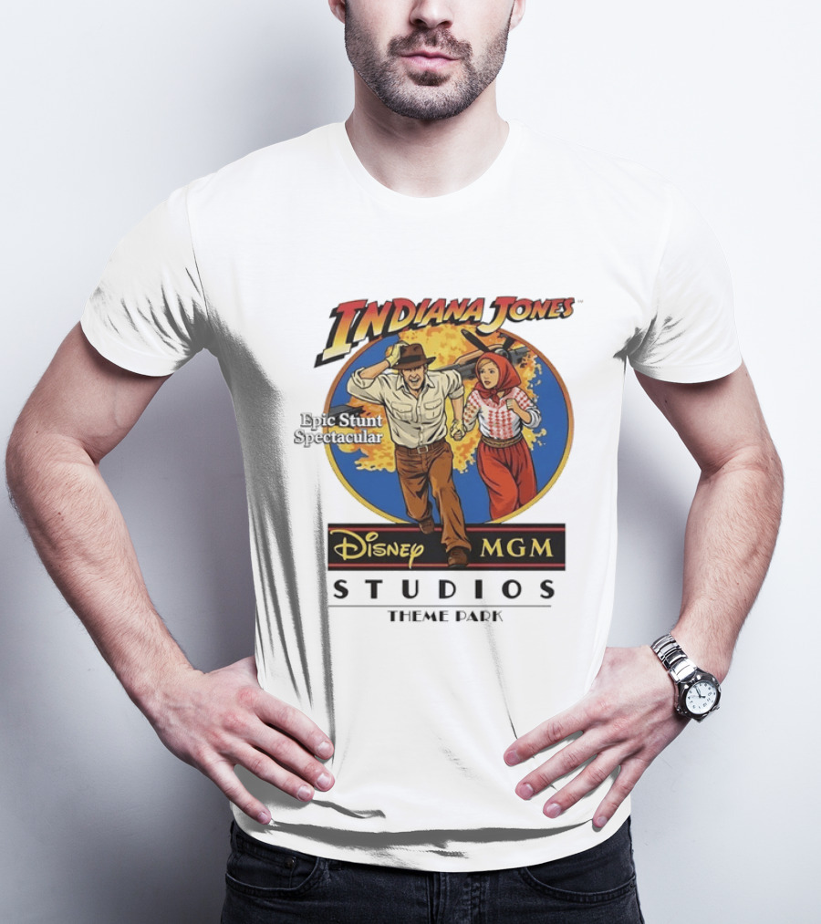Indiana Jones Epic Stunt Spectacular Disney MGM Studios Theme Park T-Shirt