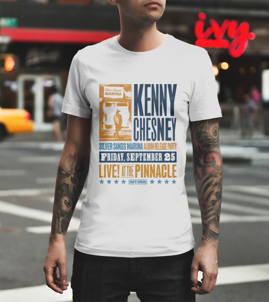 Kenny Chesney Silver Sands Marina Album Release Party Friday September 25 Live At The Pinnacle Stars T-Shirt