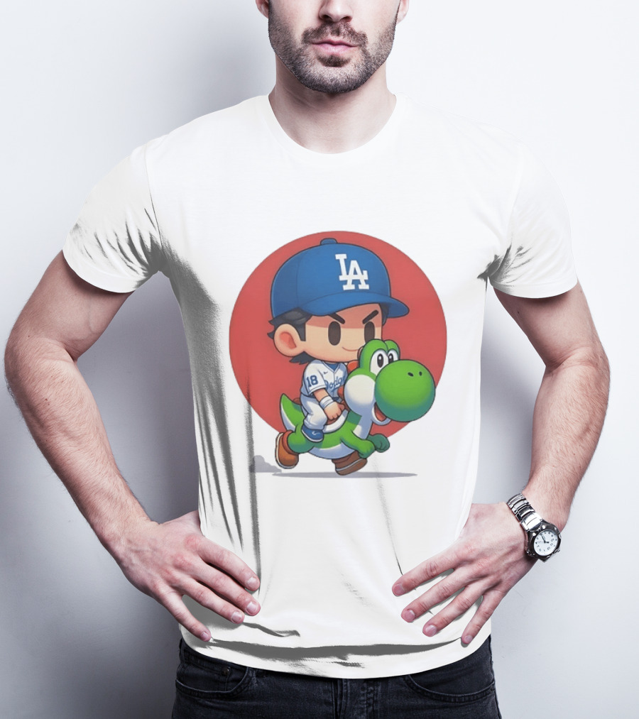 Los Angeles Dodgers Shohei Ohtani 18 Riding Yoshi T-Shirt