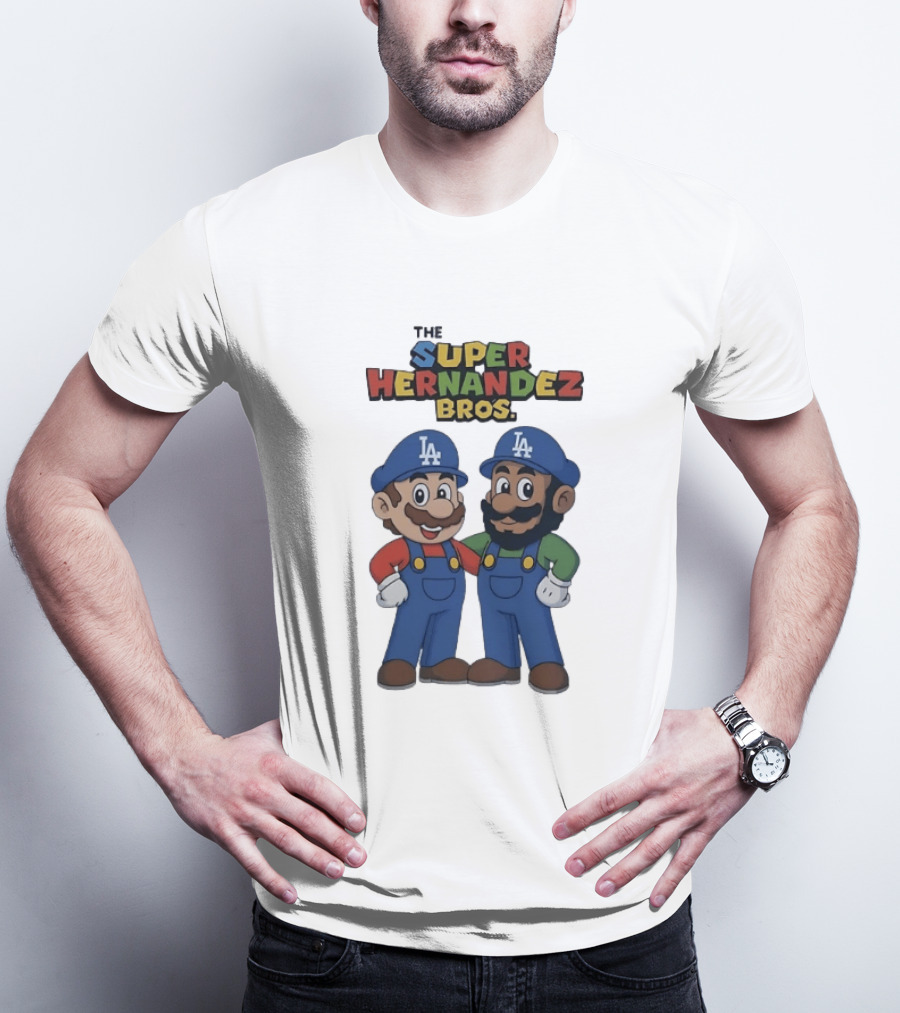 The Super Hernandez Bros Los Angeles Dodgers LA Cap Characters T-Shirt