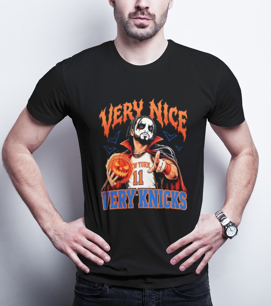Jalen Brunson New York 11 Very Nice Very Knicks Halloween T-Shirt