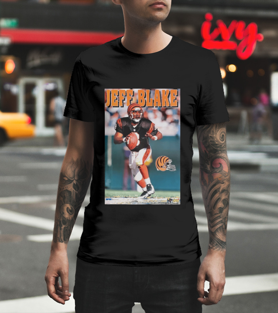 Cincinnati Bengals Jeff Blake Quarterback Action NFL Football T-Shirt