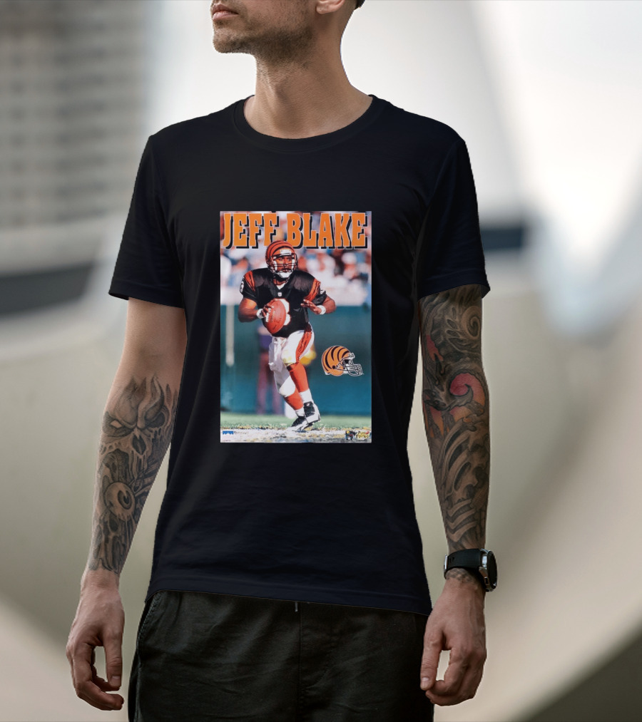 Cincinnati Bengals Jeff Blake Quarterback Action NFL Football T-Shirt