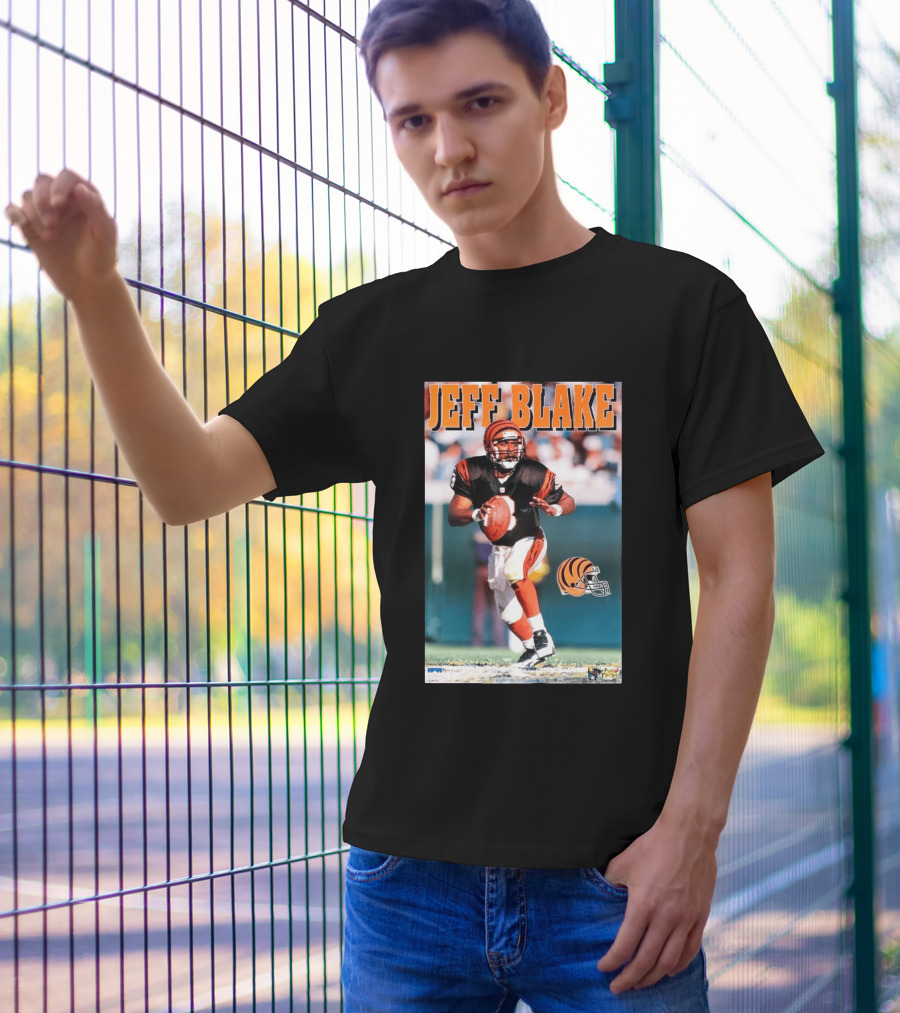 Cincinnati Bengals Jeff Blake Quarterback Action NFL Football T-Shirt