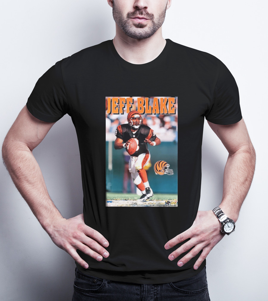 Cincinnati Bengals Jeff Blake Quarterback Action NFL Football T-Shirt