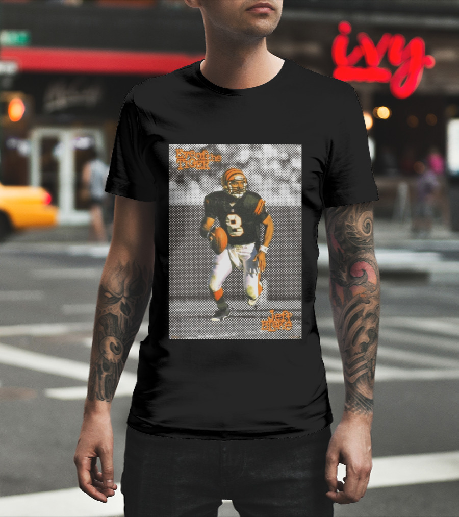 Jeff Blake Eye Of The Tiger Cincinnati Bengals Football QB T-Shirt