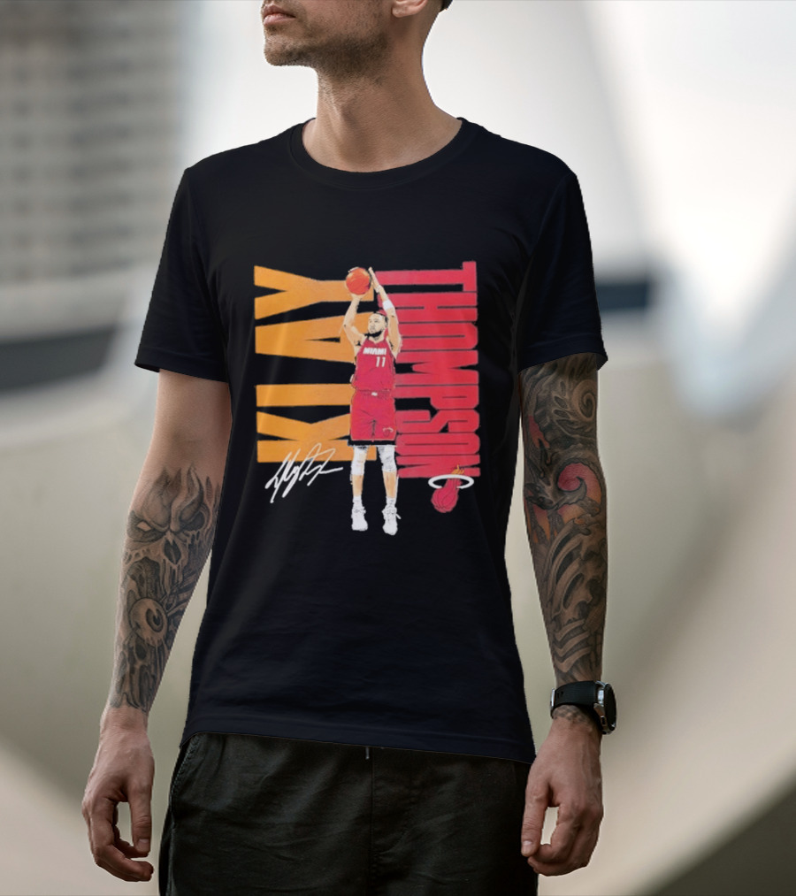 Klay Thompson Miami Heat 11 Basketball Player Signature T-Shirt
