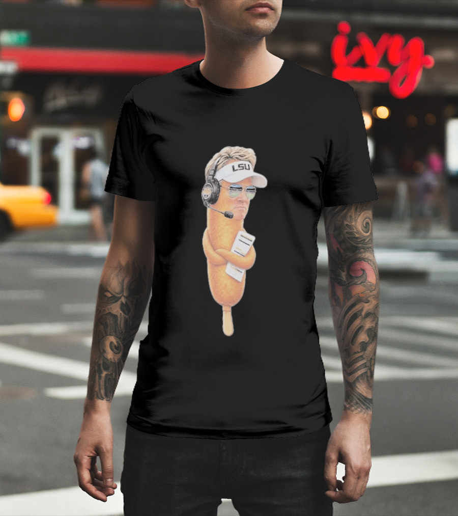 Lane Kiffin Ole Miss LSU Football Meme Corn Dog Headset T-Shirt